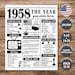 1958 Birthday Fun Facts Poster: 67th Birthday Newspaper Sign (JPEG, PDF ...
