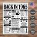 1965 Birthday Newspaper Poster: 60th Anniversary Fun Facts (digital ...
