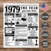 1979 the Year You Were Born, Back in 1979 Poster, What Happened in 1979 ...