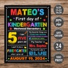 First Day of Kindergarten Sign, Printable Back to School Sign, 1st Day ...