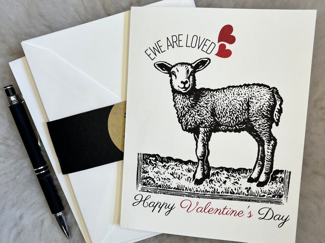 Farmhouse Ranch Love Lamb Card for Valentine's Day Perfect for Him or ...