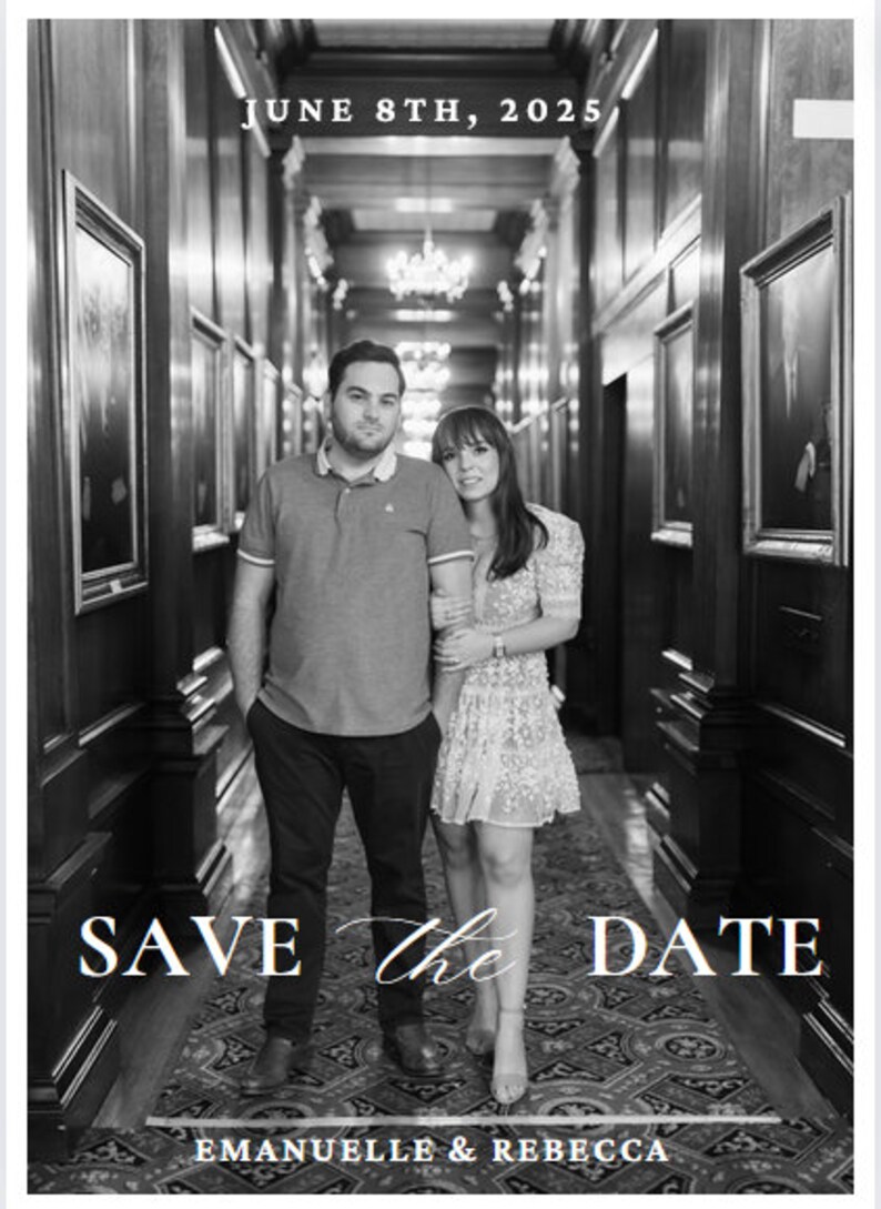 FULLY Custom Printable Save the Date, Save the Date Card, Electronic ...