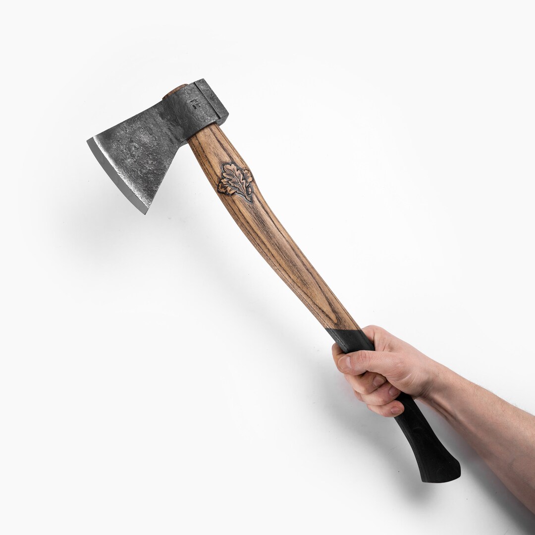 Scandinavian Forest Axe With Engraving, Bushcraft Axe, Hand Forged Axe ...