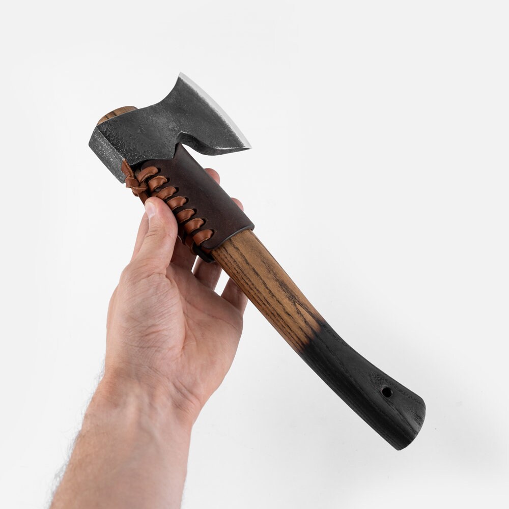 Small Carving Axe With Leather Handle Guard Collar Carpenter - Etsy