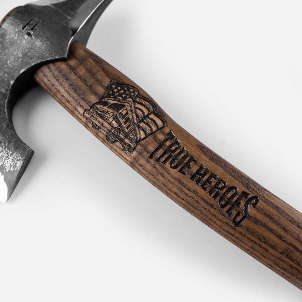 Small Hand-forged Firefighting Hatchet, Splitting Axe, Custom Engraved ...