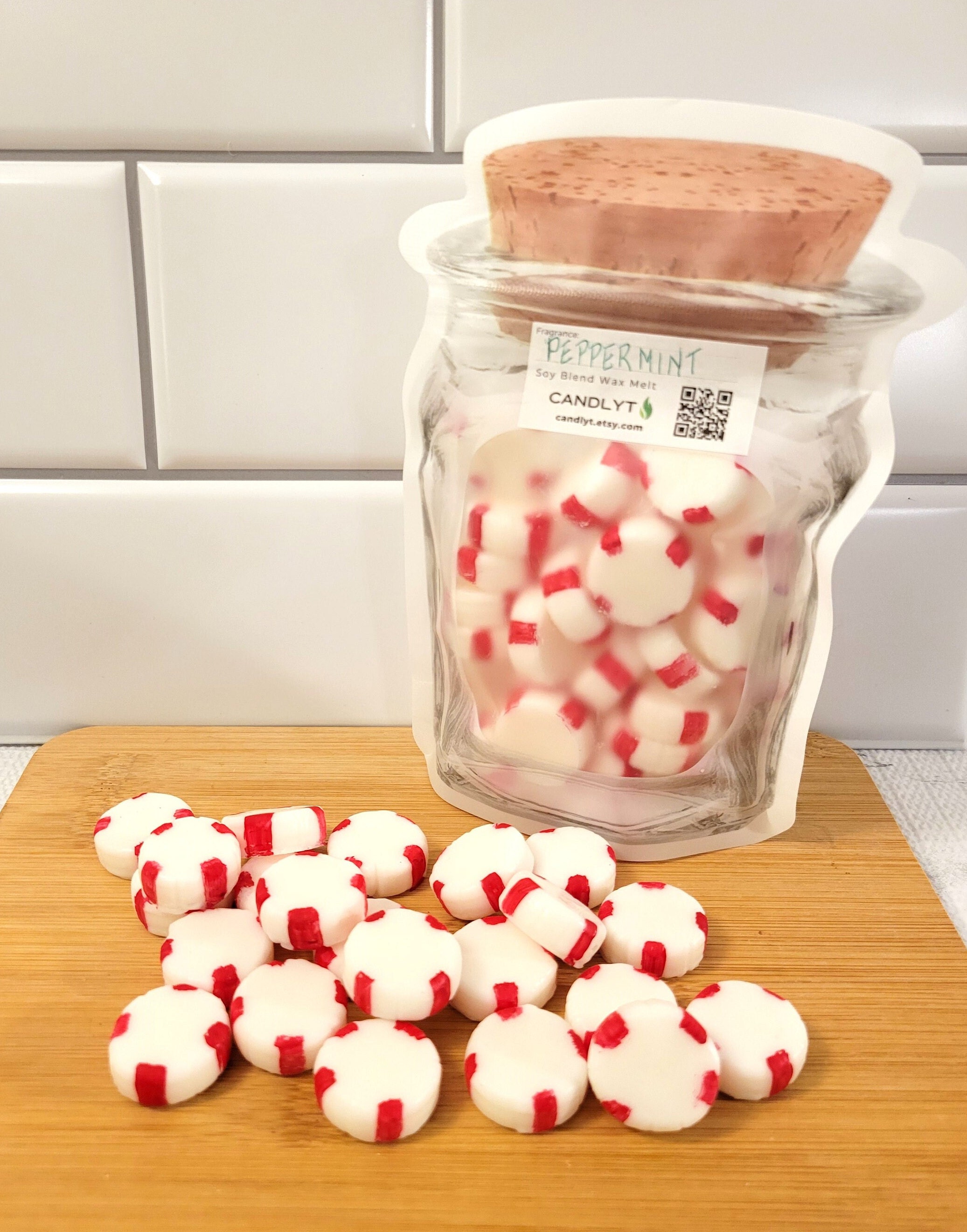 Peppermint Candy Bottle Bag Wax Melts | Americana Gift | Handmade - Etsy