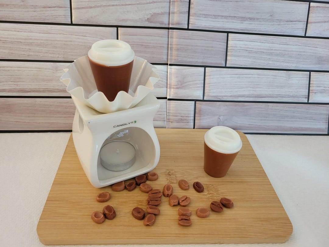 Coffee Cup Wax Melter Gift Set: Mocha Latte Scent - Etsy