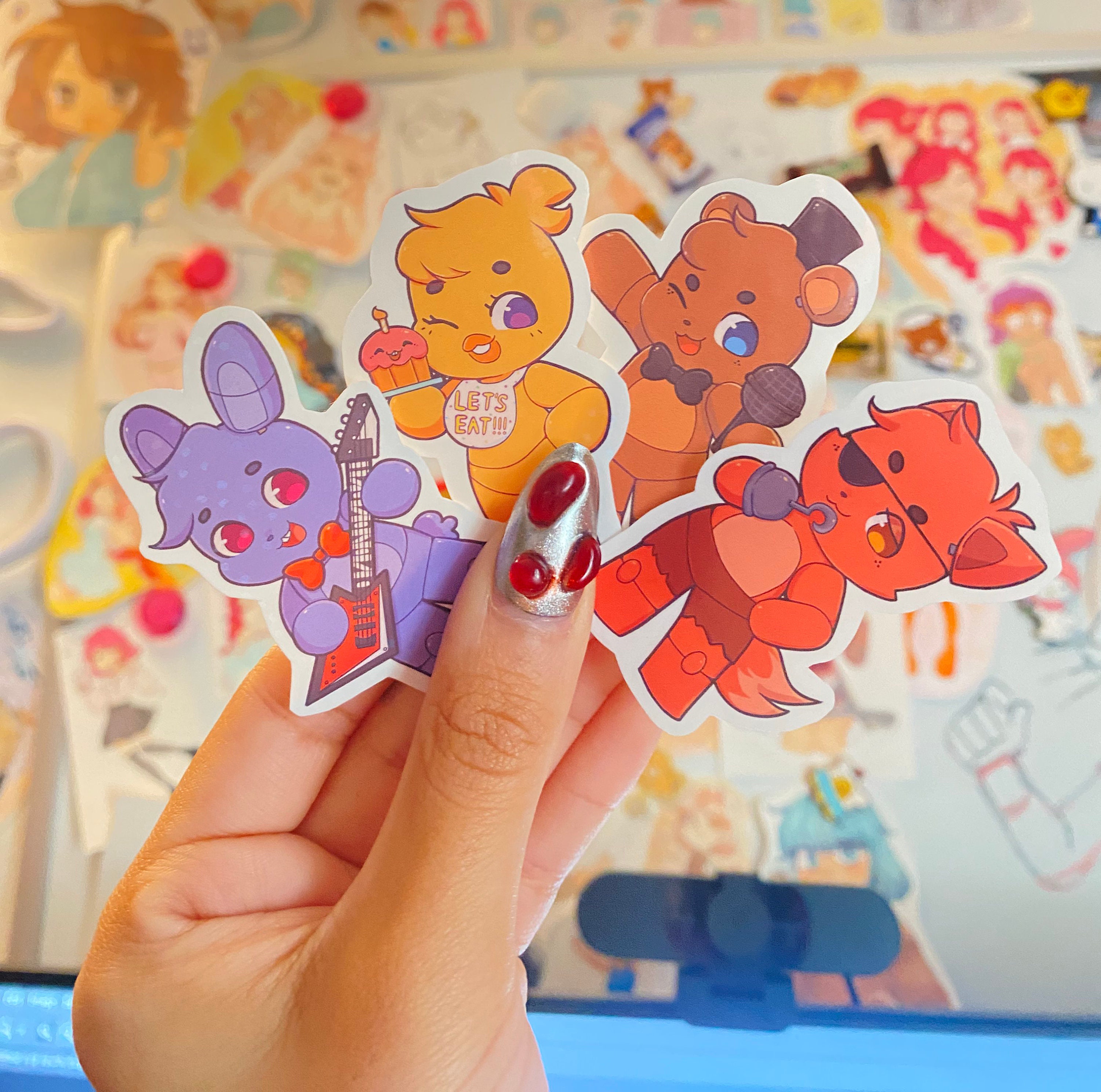 FNAF Stickers Animatronic Sticker Kawaii Vinyl Sticker Waterproof ...