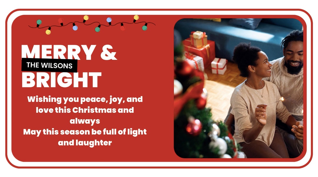 Christmas Video Photo Card Template for Canva DIY Christmas - Etsy