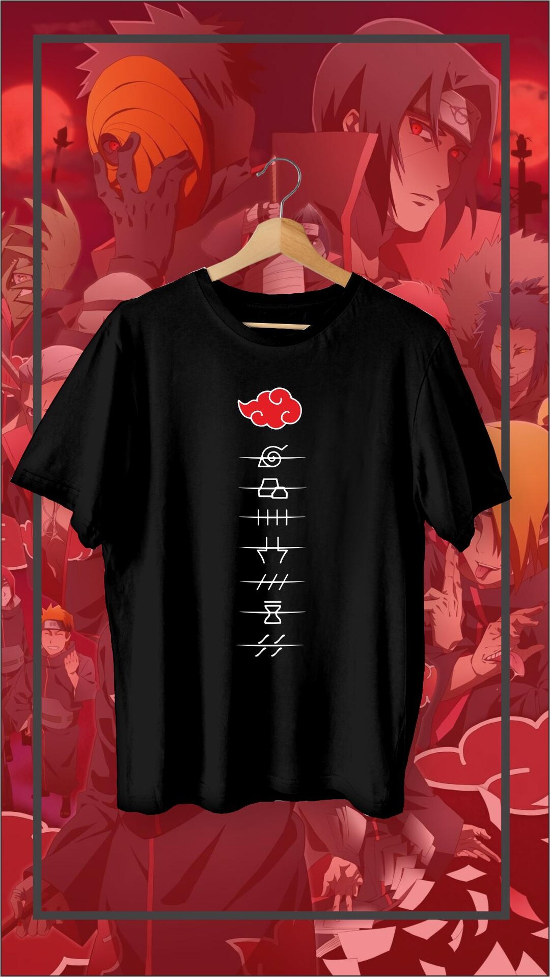 Akatsuki Unisex 100% Cotton T-shirt With Anime Print - Etsy