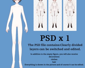 Body Base PSD |female Body Base | Unrigged | Custom Character Base ...