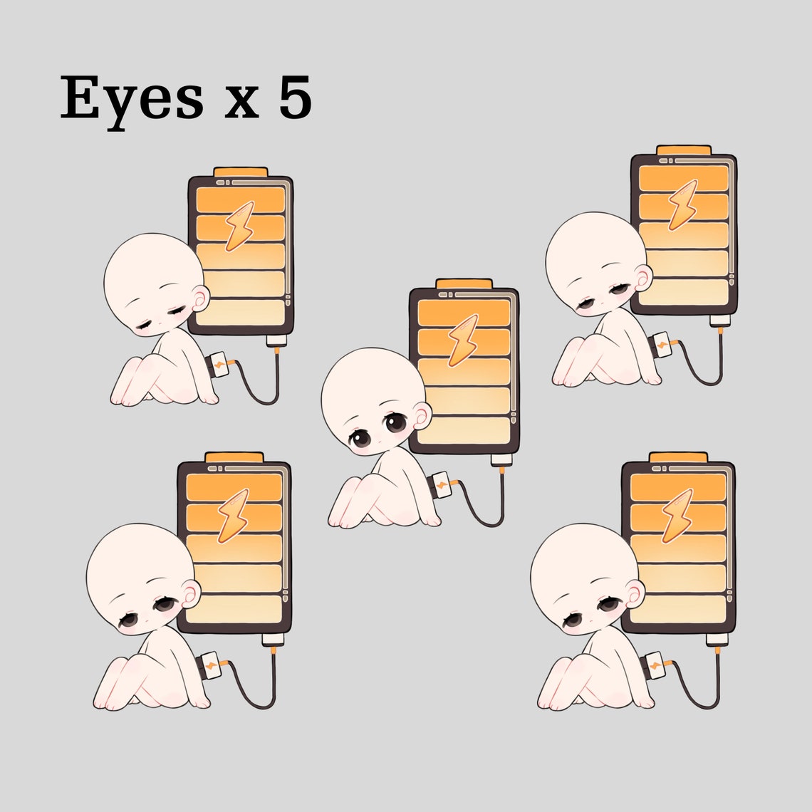 Digital Chibi Bases |chibi Poses Chibi Figure|chibi Template| Adopt ...