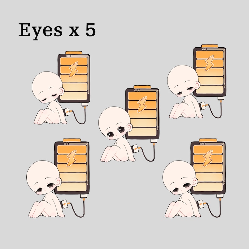 Digital Chibi Bases |chibi Poses Chibi Figure|chibi Template| Adopt ...