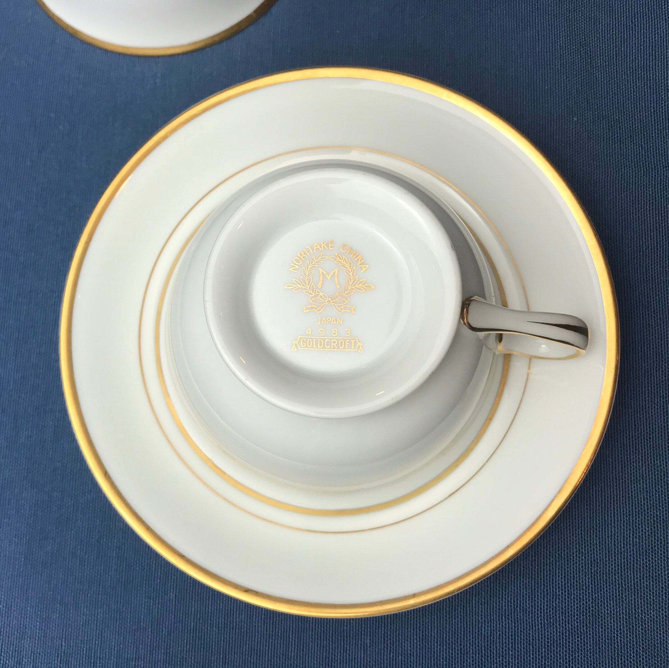 Noritake Morimura Goldcroft Teacup & Saucer Sets and Rimmed Soup Bowls ...