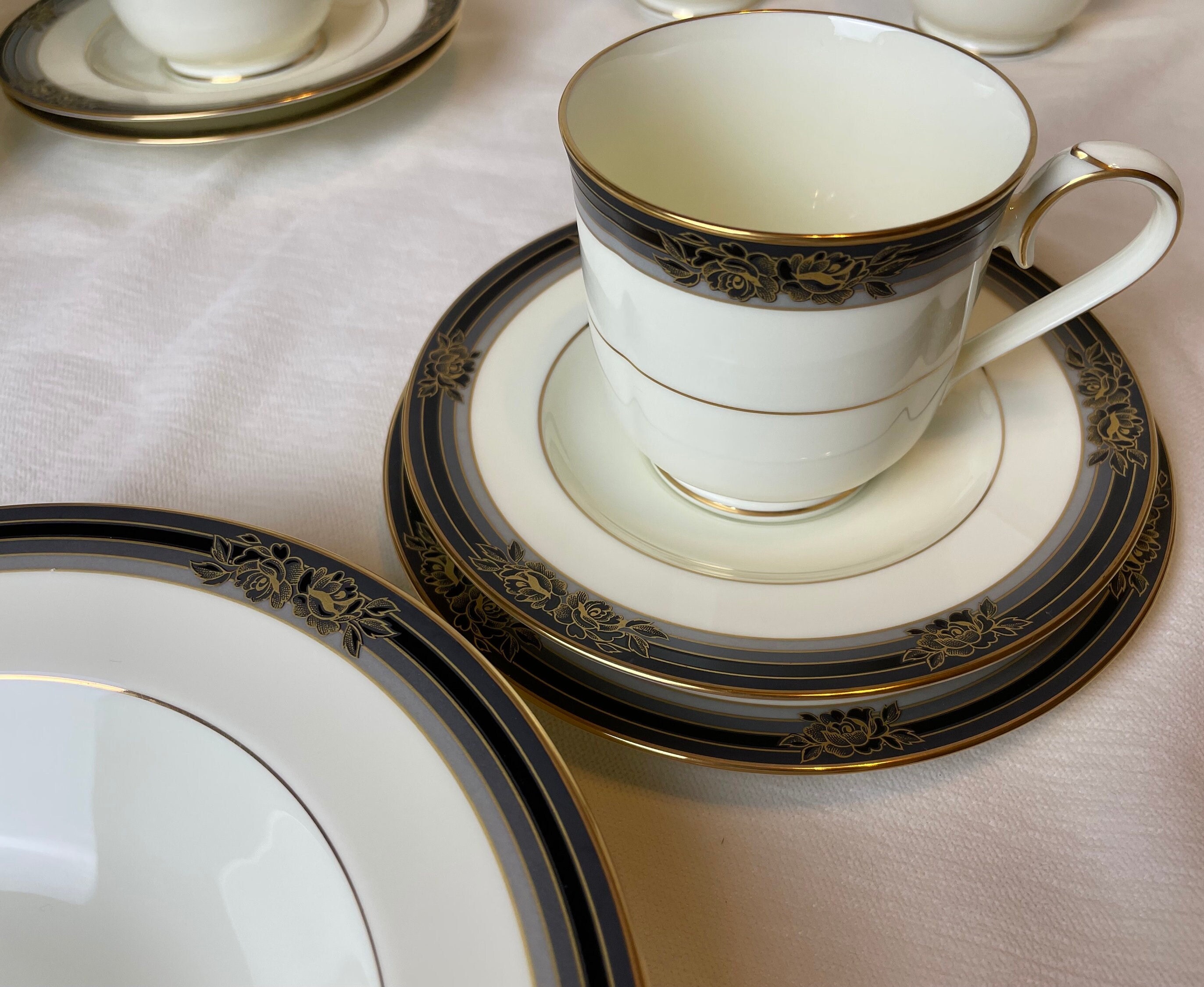 Noritake Spell Binder Bone China. Made in Japan 1983 1993. Cream-colored Porcelain With Stunning ...