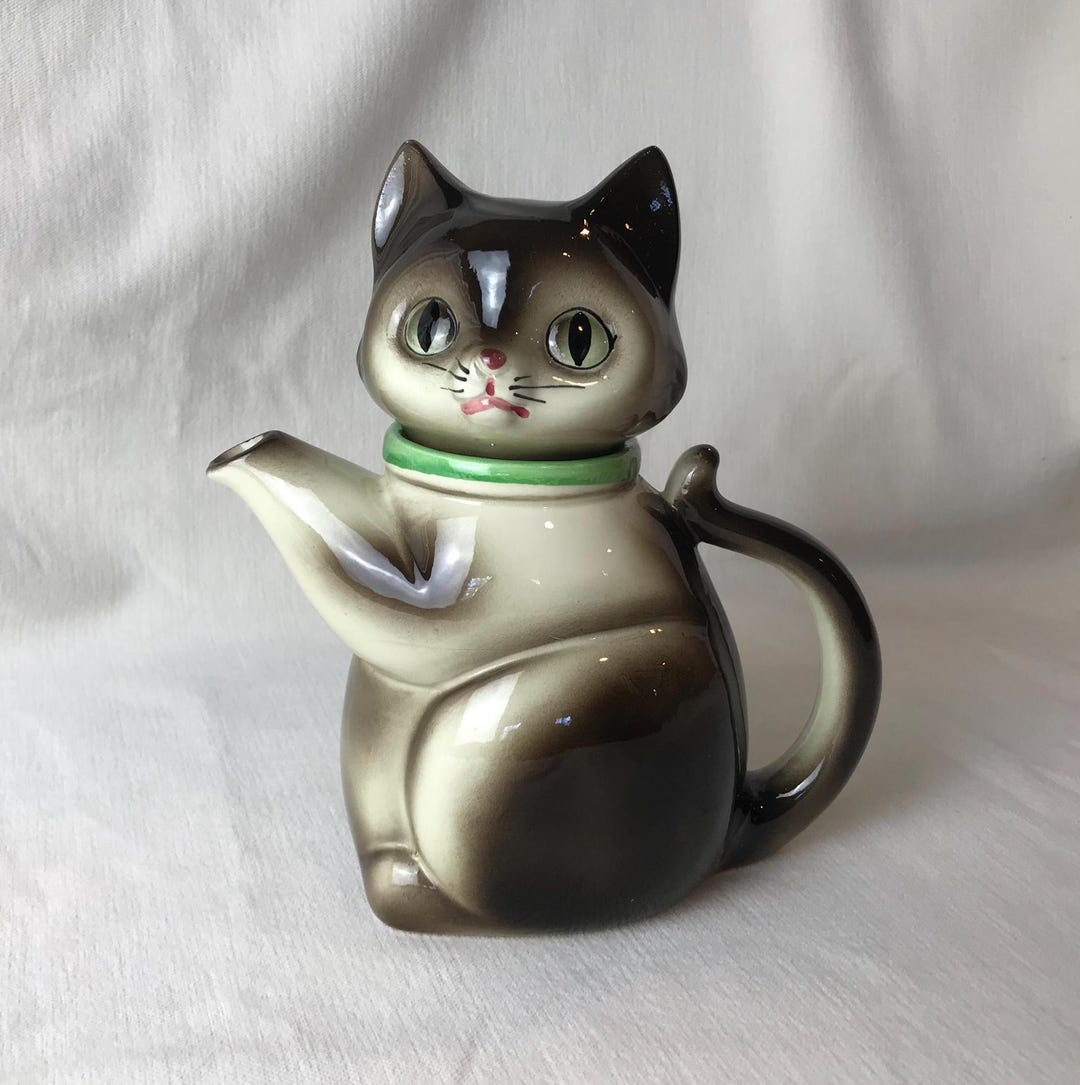Vintage Hand-painted Cat Teapot. Made in Japan by Chadwick CMI in 1972 ...