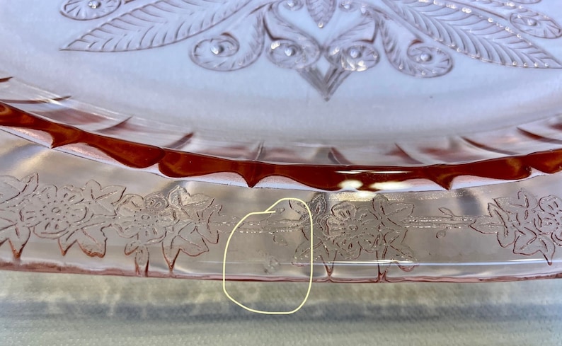 Adam Pattern Pink Depression Glass Platter By Jeannette Glass Co Circa 1932 1934 Eapg