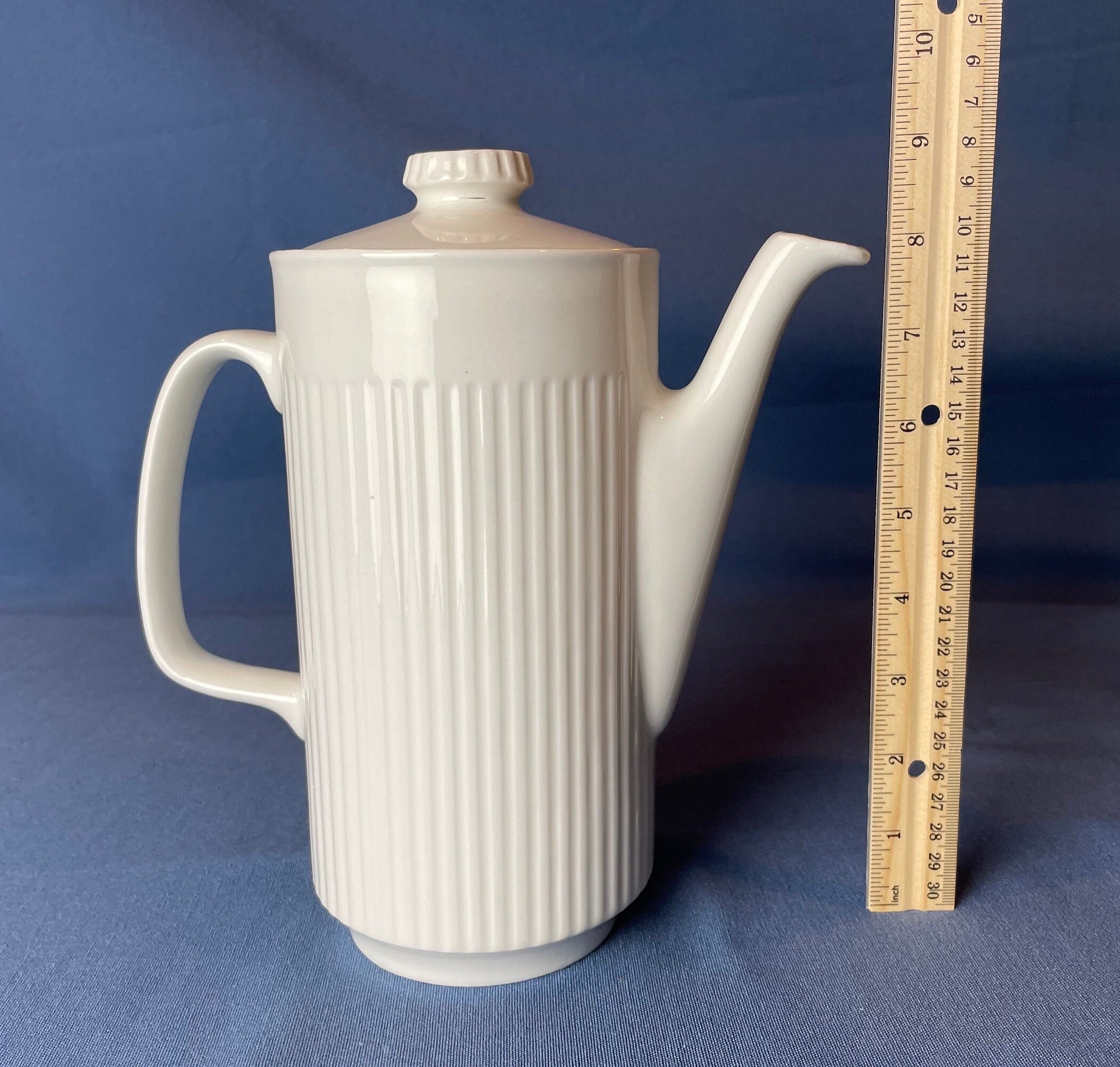 Johnson Brothers Athena Coffee Pot. Vintage 1955 1999. MCM White ...