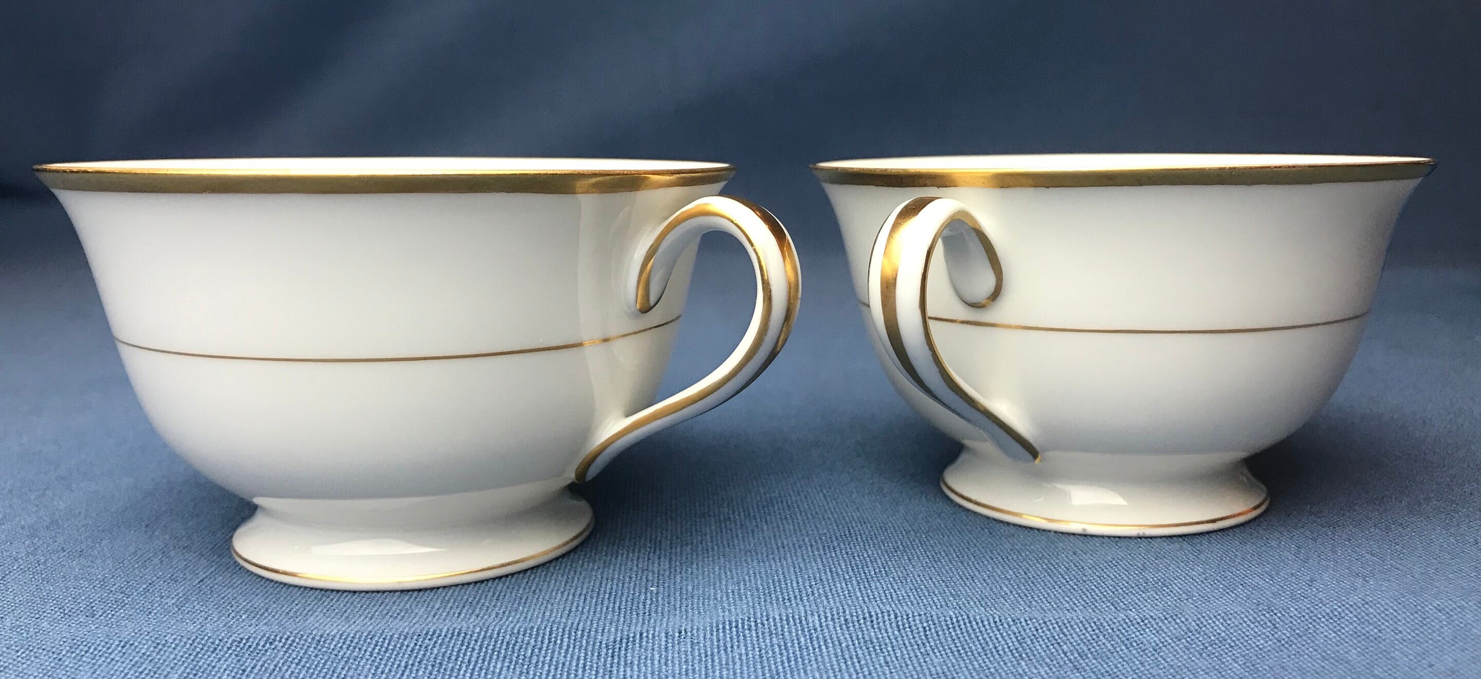 Noritake Morimura Goldcroft Teacup & Saucer Sets and Rimmed Soup Bowls ...