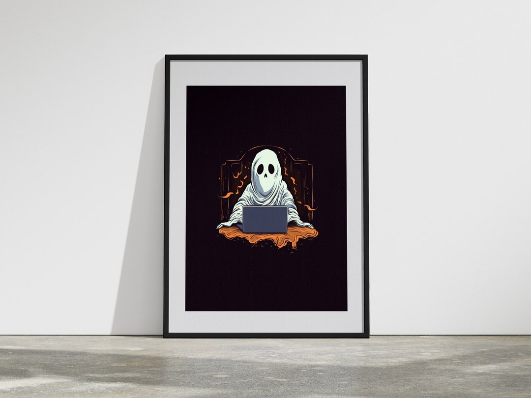 Ghost Print for Halloween Printable Walk Art, Halloween Decor ...