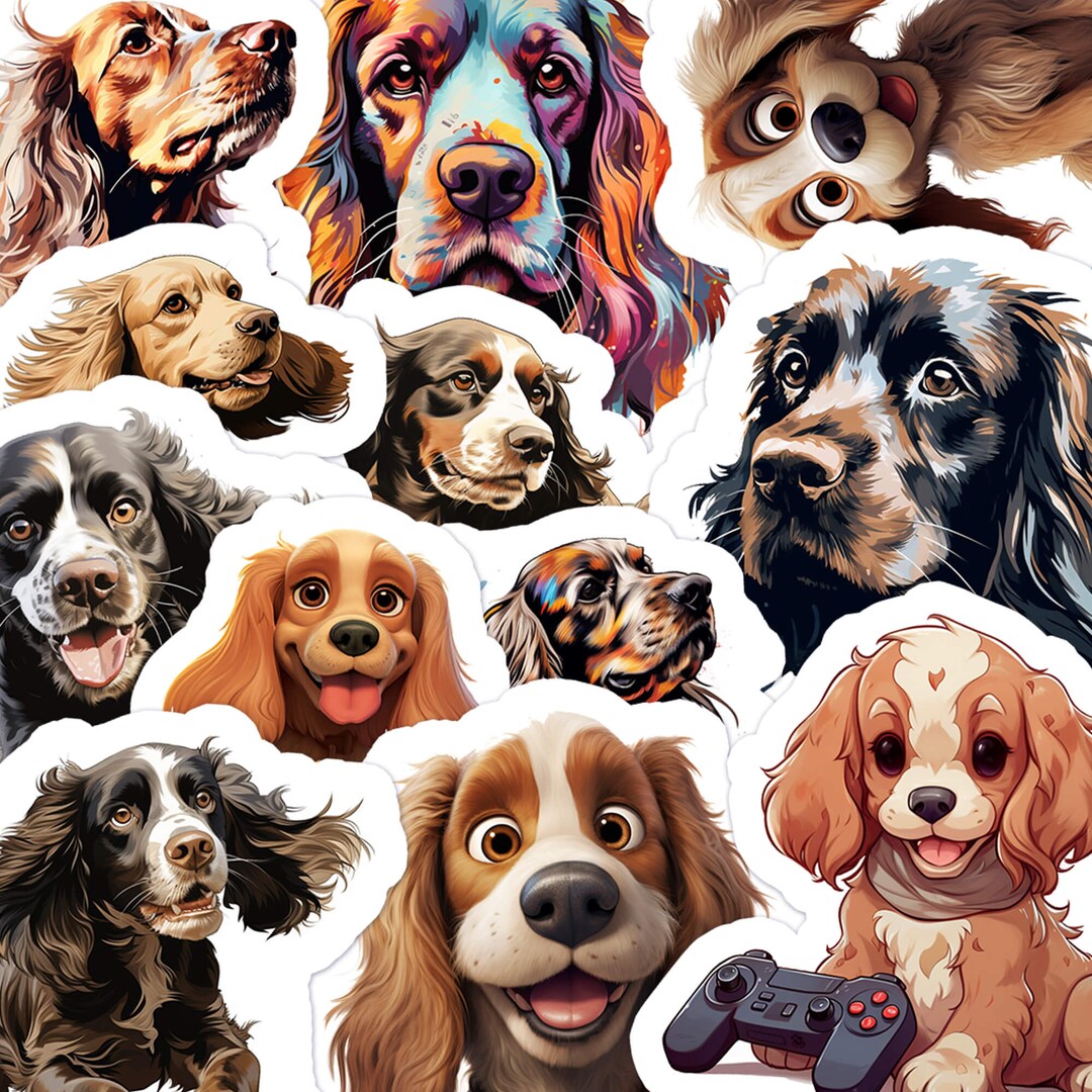 Cocker Spaniels Sticker Sheet Kiss Cut Stickers - Etsy