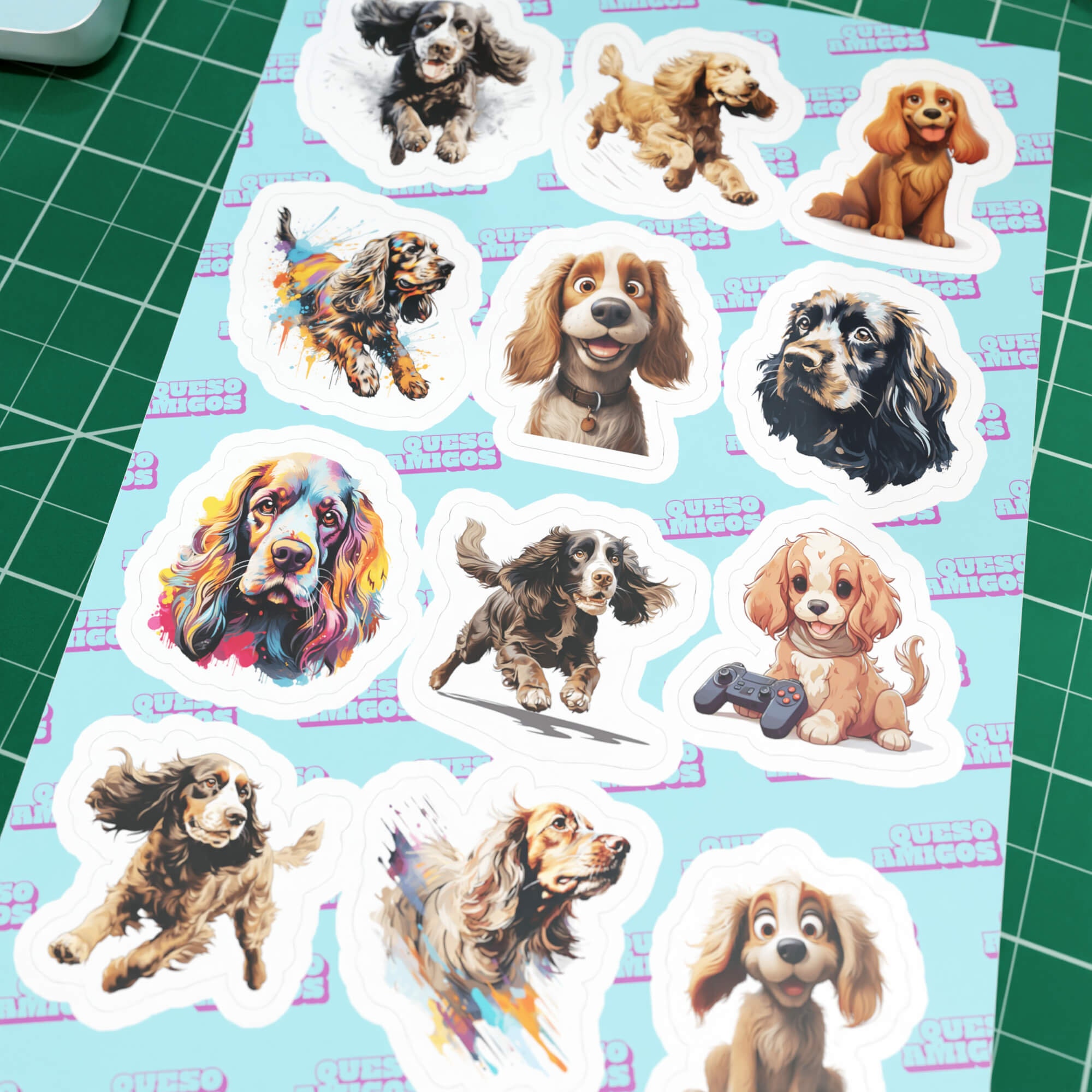 Cocker Spaniels Sticker Sheet Kiss Cut Stickers - Etsy