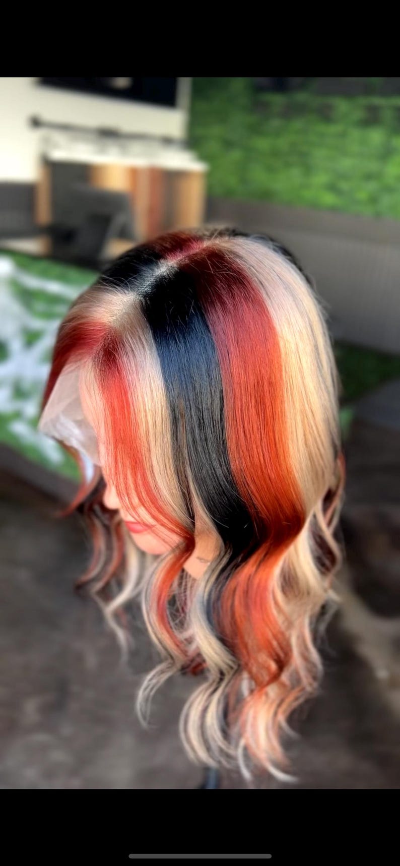 Calico Custom Colored Lace Front Wig. Human Hair 22” - Etsy