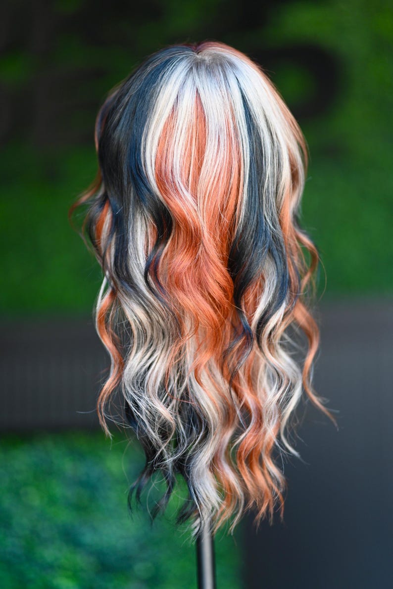 Calico Custom Colored Lace Front Wig. Human Hair 22” - Etsy