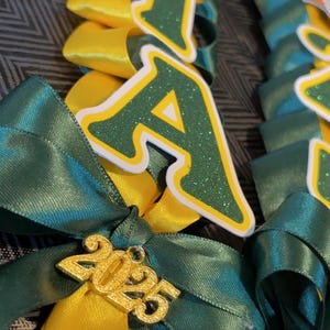 Two Color Personalized Graduation Lei With Mascot or Character - Etsy