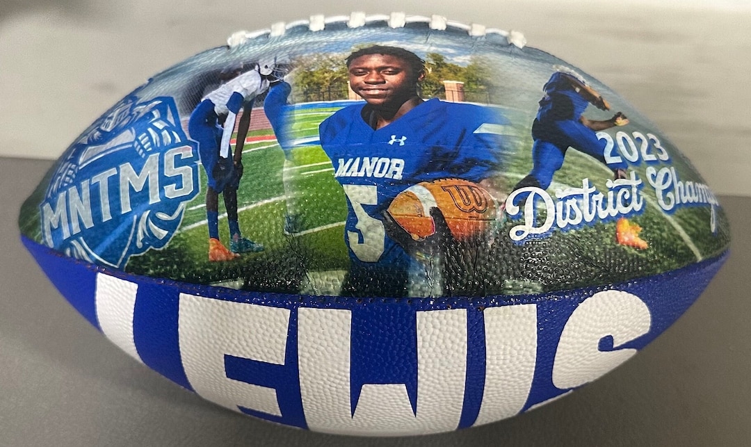 Personalized Football With Custom Photo, Photo Football Gift, Football ...