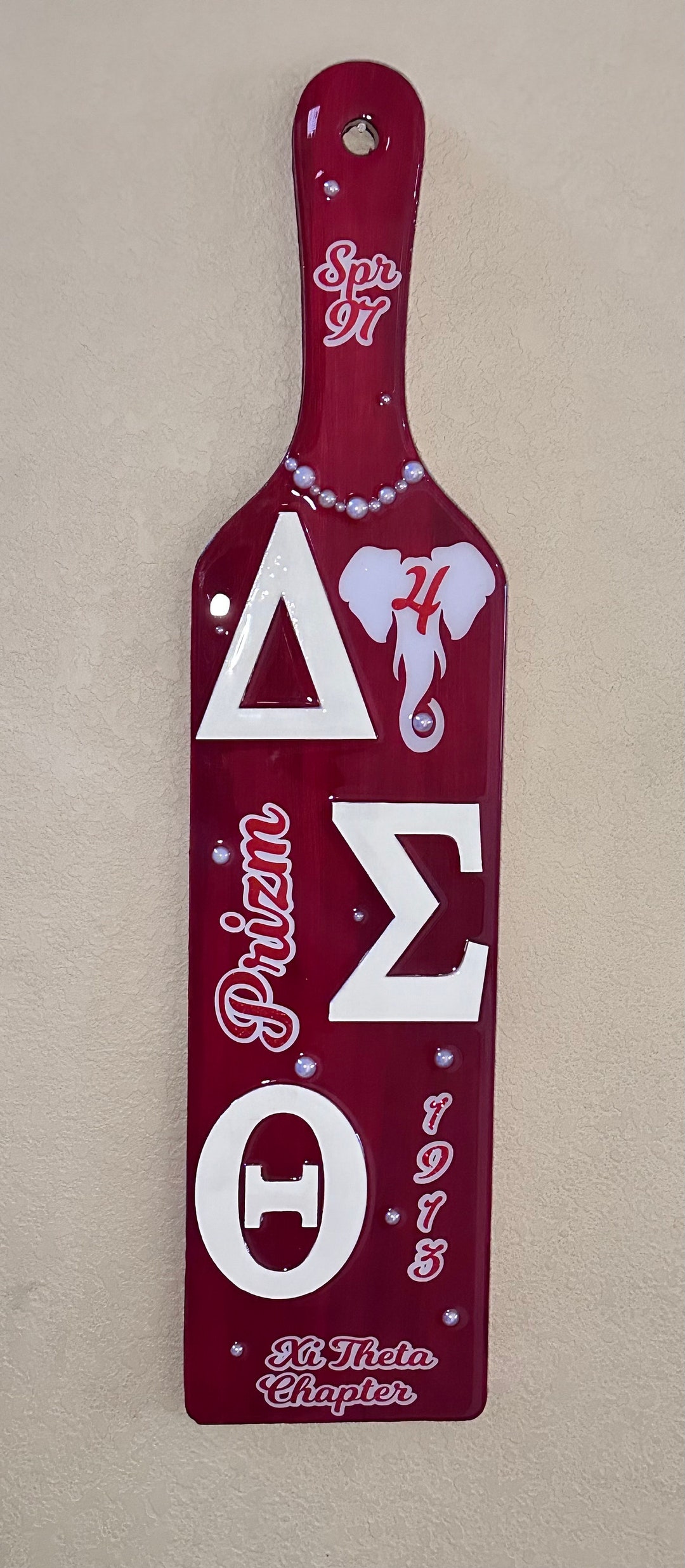 Handcrafted Greek Paddle, Custom Name Decoration, Sorority Fraternity ...