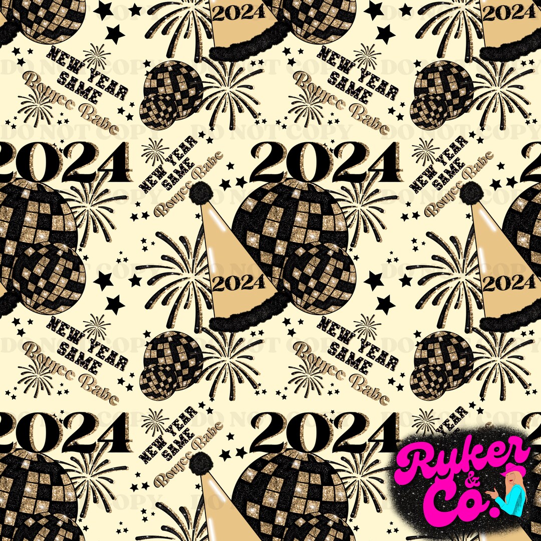 New Years Seamless File Bundle Glitter Seamless Boujee Seamless Digital ...