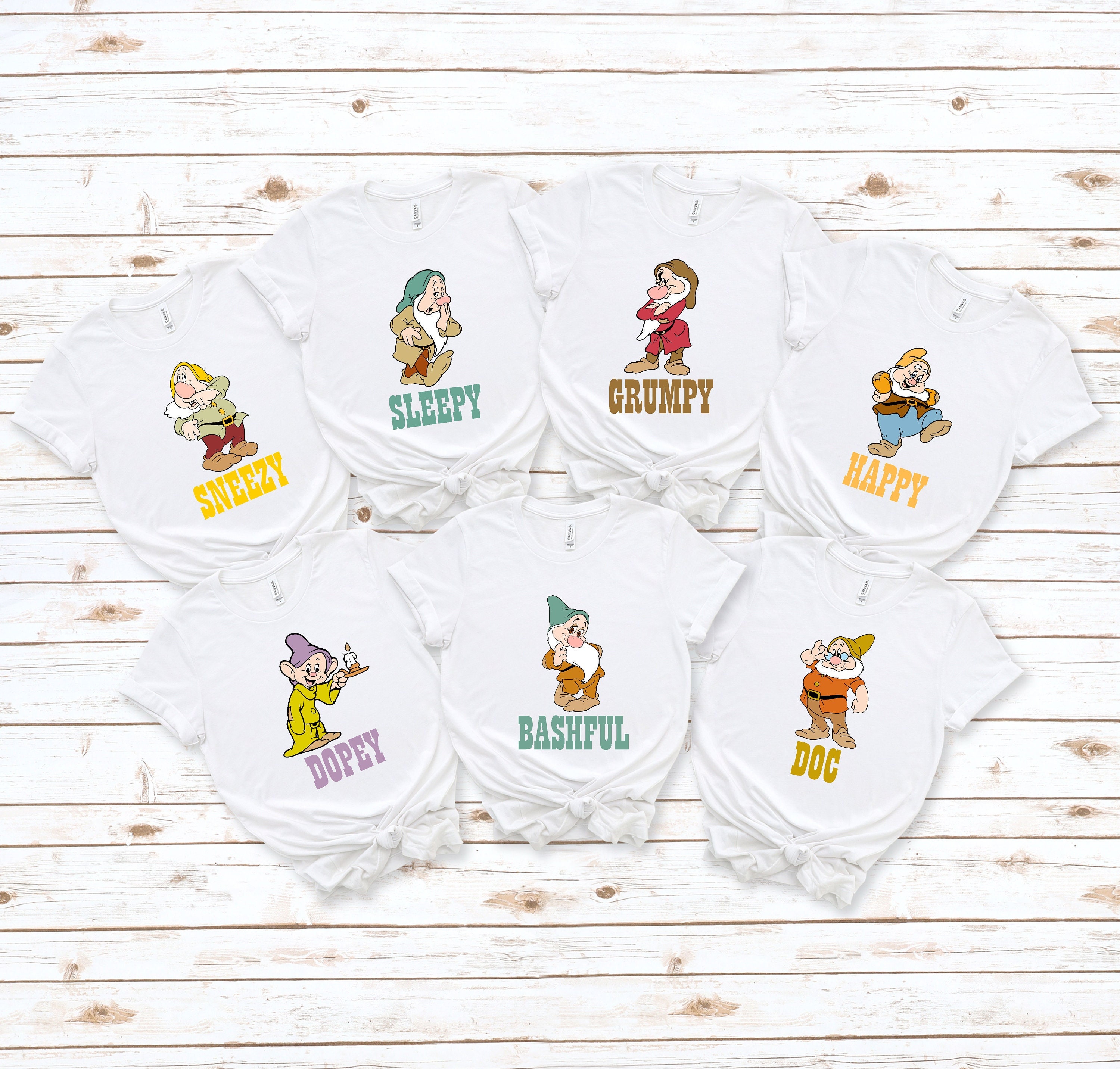 Disney Seven Dwarf Shirt Disney Sneezy Sleepy Grumpy Happy Dopey Bashful Doc Shirt Sweatshirt