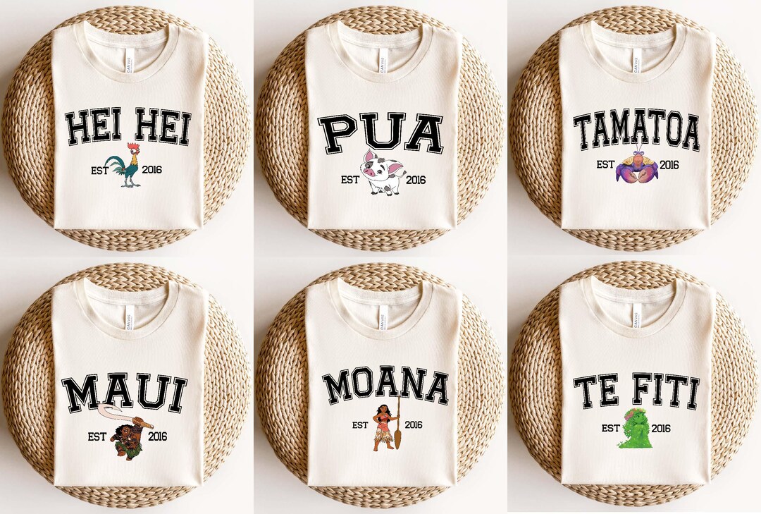 Comfort Colors® Disney Moana Characters Shirt, Hei Hei Put Maui Moana ...