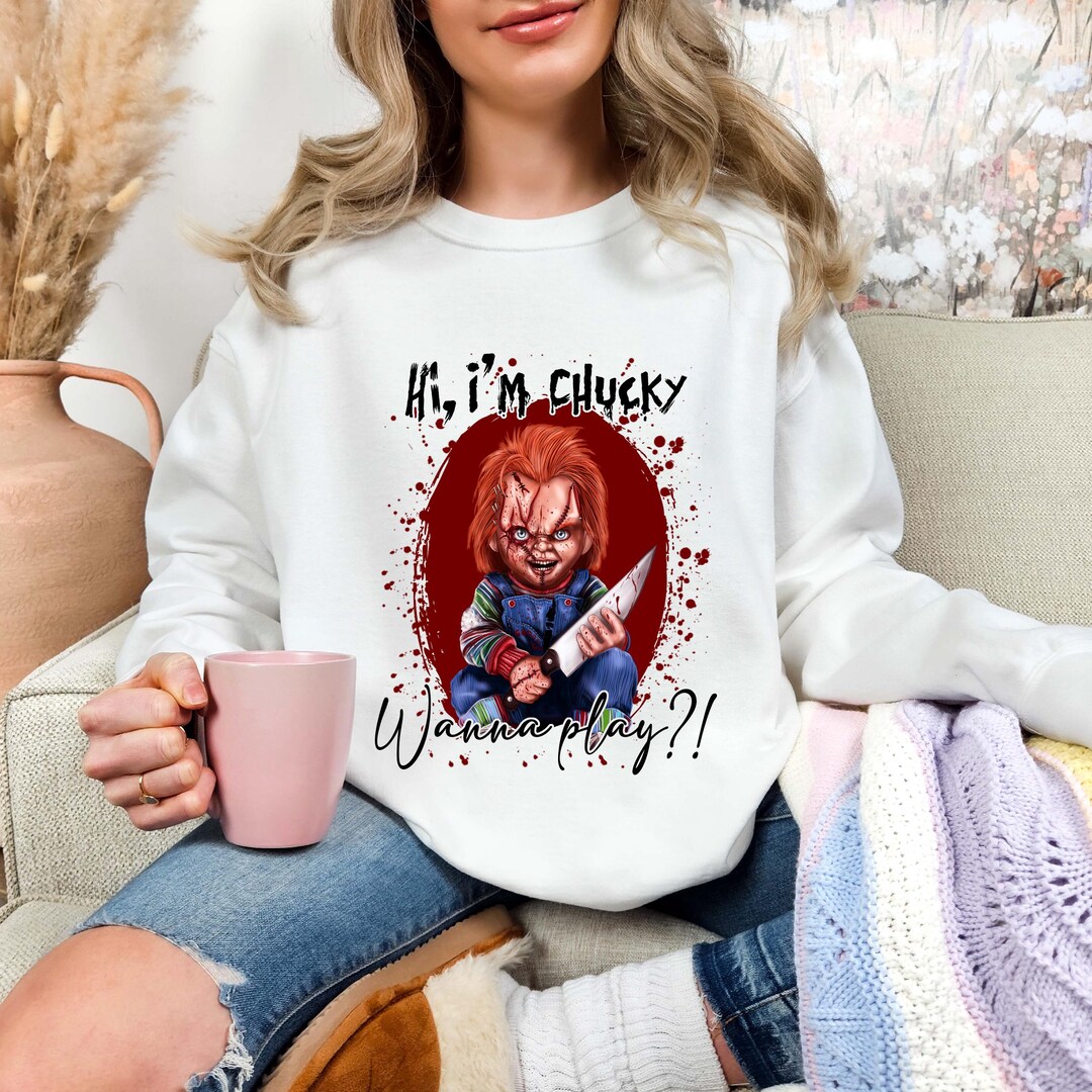 Comfort Colors® Chucky Sweatshirt, Horror Hoodie, Horror Movie Crewneck ...