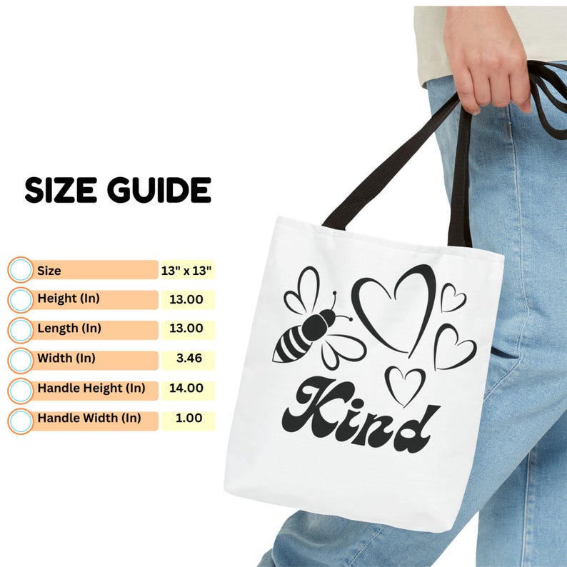 Bee Kind Tote, Save the Bees, Cute Bee Apparel, Bee Lover Gift, Unique ...