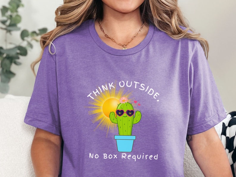 Think Outside the Box Attire, Cactus Shirt, Cactus Present, Cactus ...