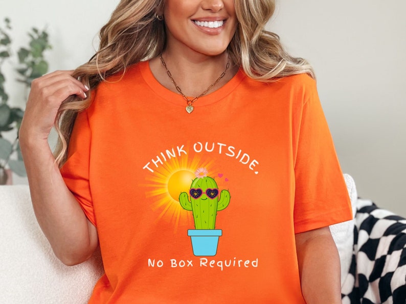 Think Outside the Box Attire, Cactus Shirt, Cactus Present, Cactus ...