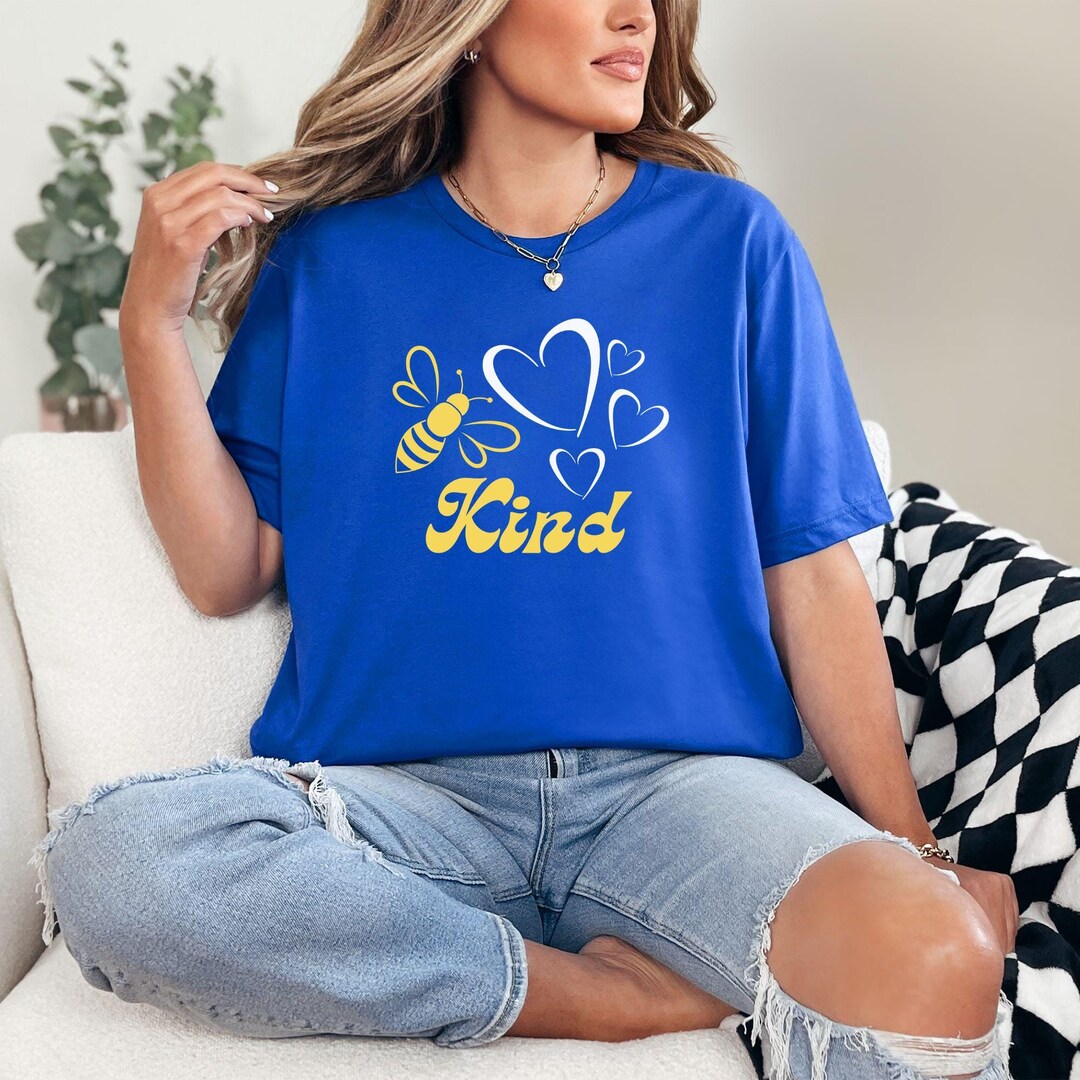 Bee Kind T-shirt, Save the Bees, Cute Bee With Hearts Graphic Tee ...