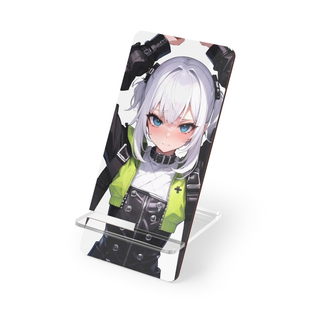 Hands up Futuristic Punk White Haired Waifu Japanese Anime - Etsy