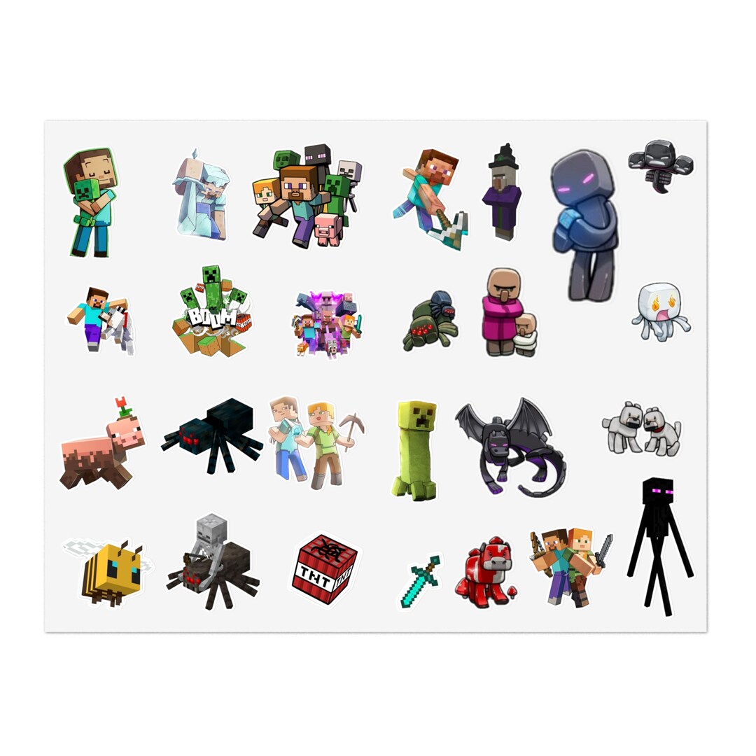 Minecraft Sticker Pack for Kids - Etsy