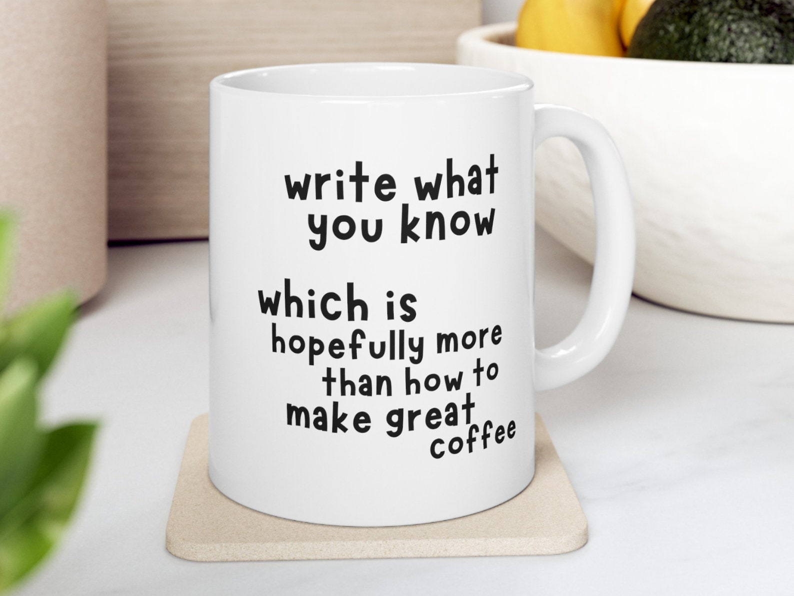 Write What You Know Inspirational Ceramic Coffee Mug for Writers ...