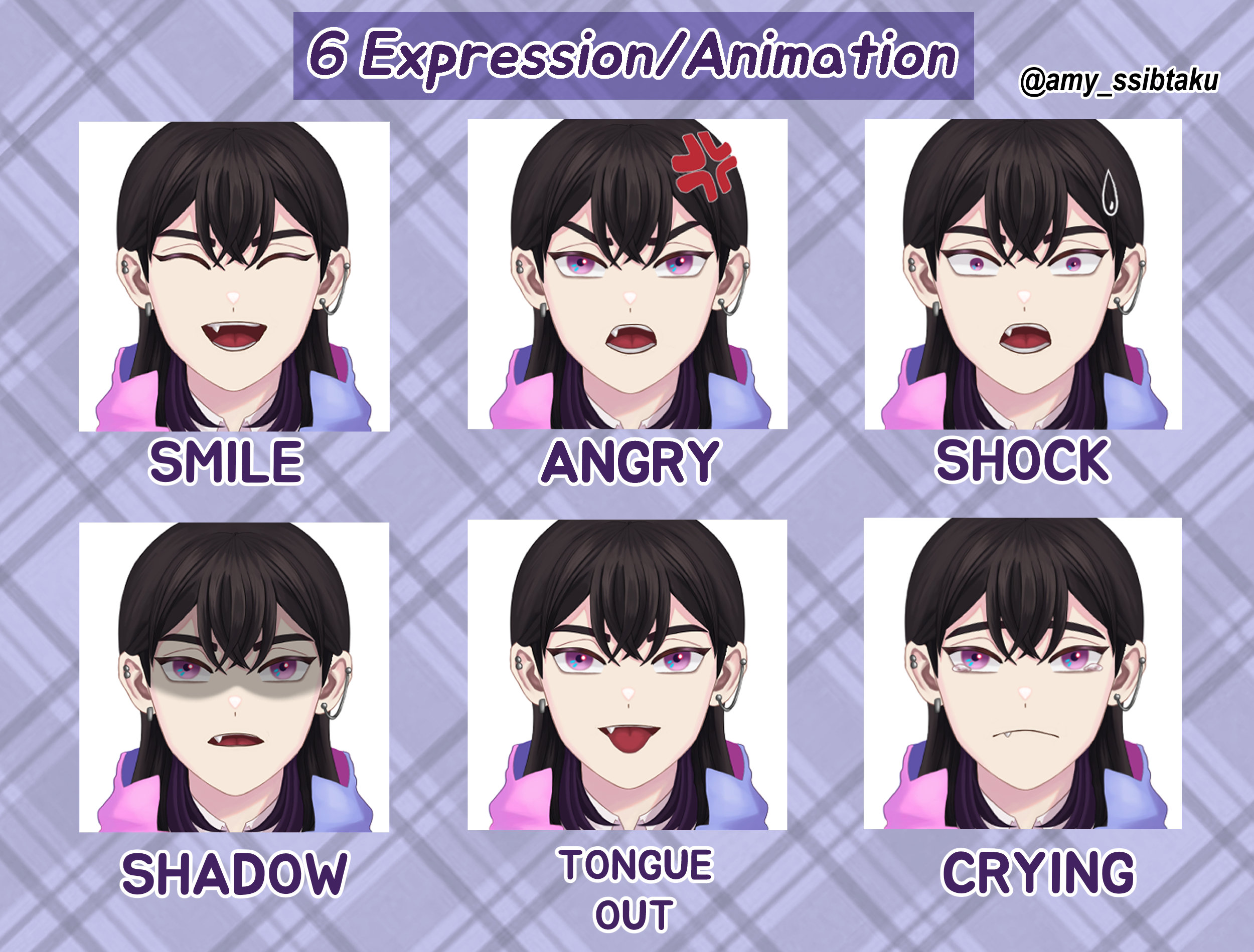 Bat Male Vtuber Model Premade Vtuber Model 6 Expressions Live2d ...