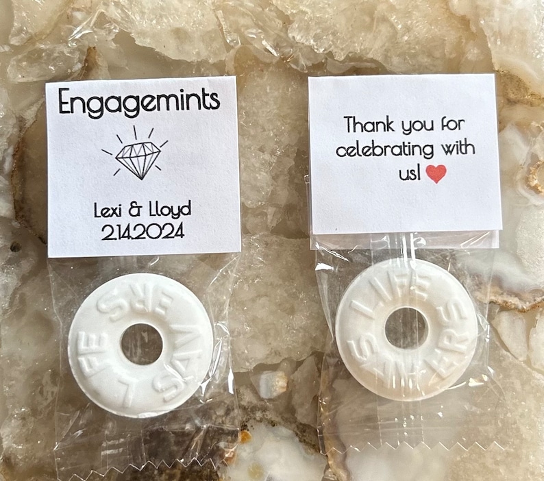 Engagemints, Mint Favors - Engagement Celebrations - Etsy