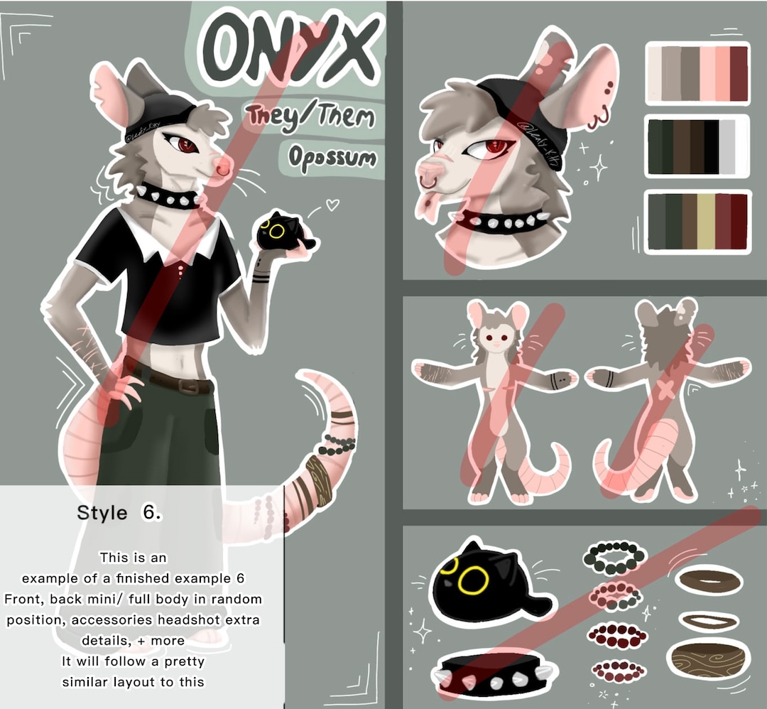 Custom Oc/ Fursona Reference Sheets - Etsy