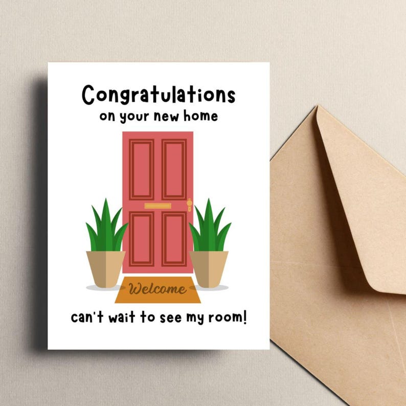 Funny New Home Card, Housewarming Greeting Card, New Home Gift, New ...
