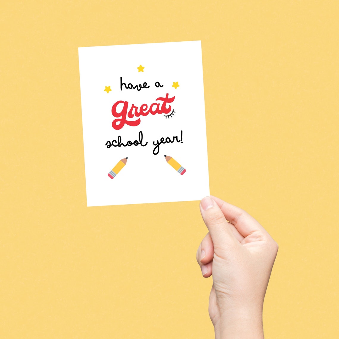 Back to School Greeting Card, Have a Great School Year, Cute Card for ...