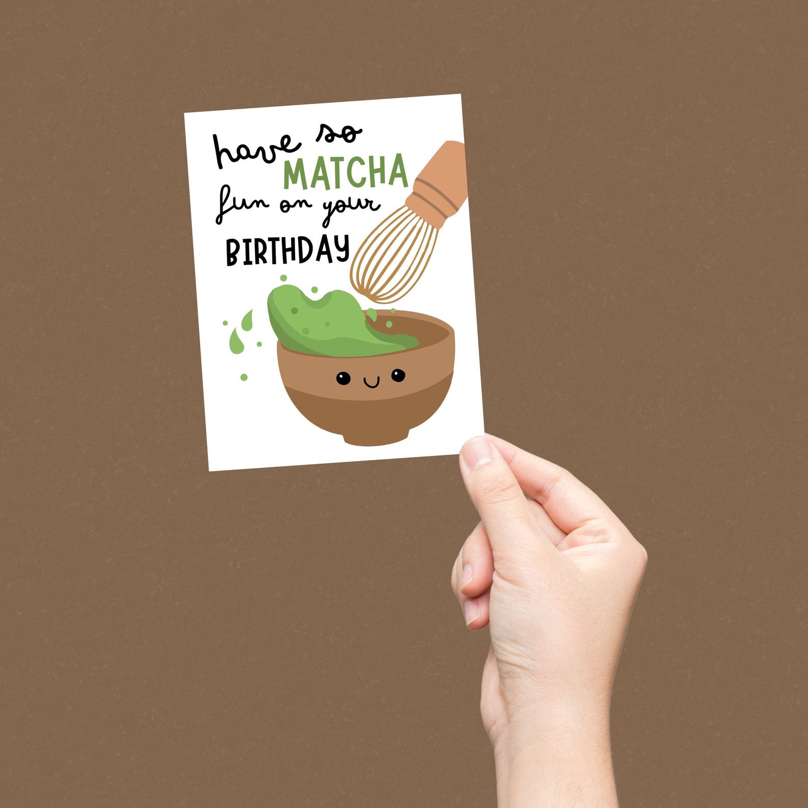 Matcha Birthday Card, Funny Pun Birthday Card for Tea Lovers, Cute ...
