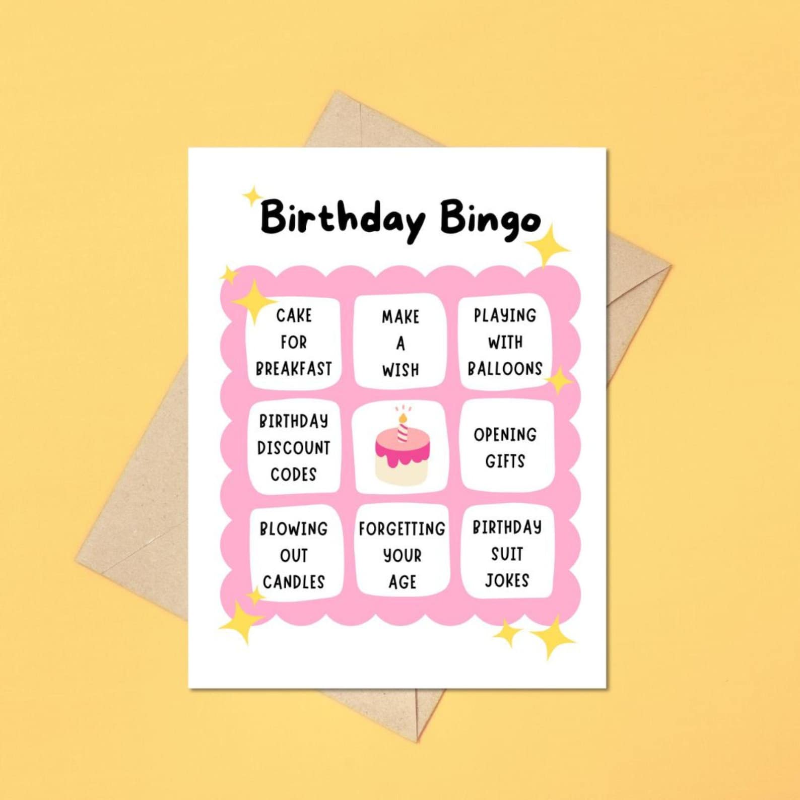 Birthday Bingo Greeting Card, Fun Birthday Celebration Card, Bingo ...