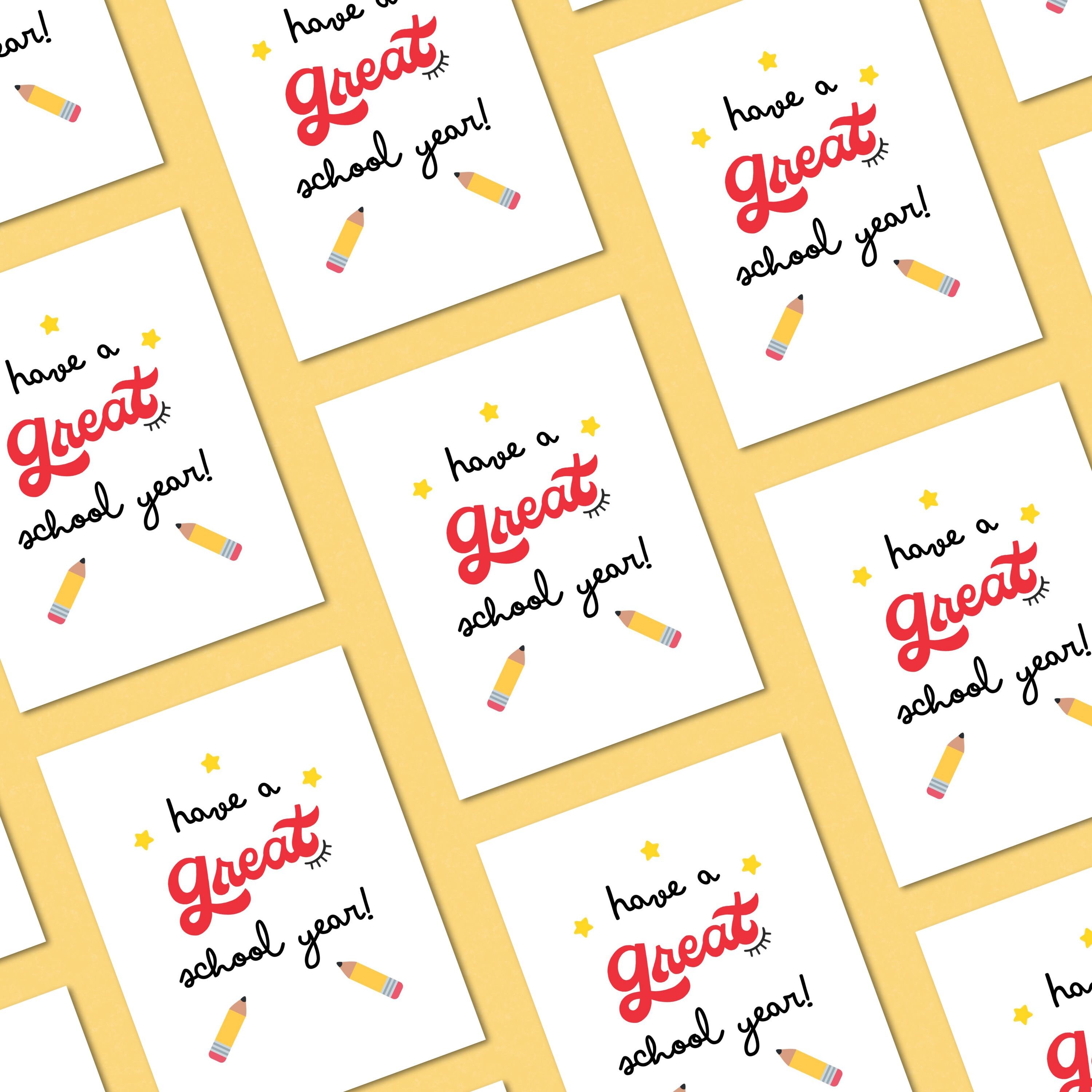 Back to School Greeting Card, Have a Great School Year, Cute Card for ...